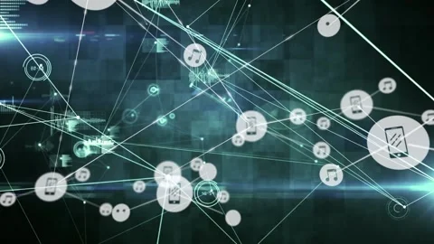 Animation of networks of connections wit... | Stock Video | Pond5