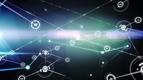 Animation of networks of connections wit... | Stock Video | Pond5