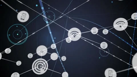 Animation of networks of connections wit... | Stock Video | Pond5