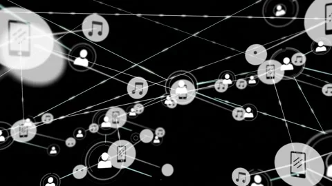 Animation of networks of connections wit... | Stock Video | Pond5