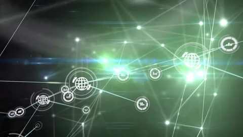 Animation of networks of connections wit... | Stock Video | Pond5