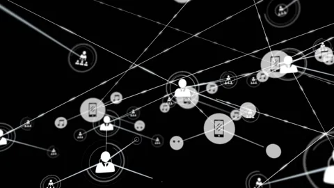 Animation of networks of connections wit... | Stock Video | Pond5