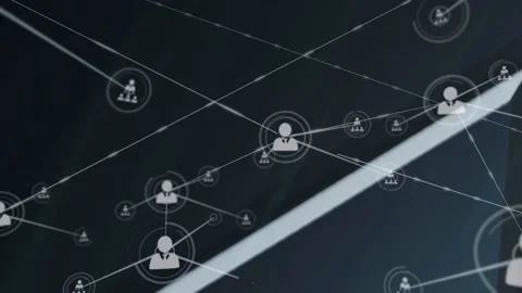 Animation of networks of connections wit... | Stock Video | Pond5
