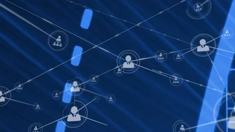 Animation of networks of connections wit... | Stock Video | Pond5