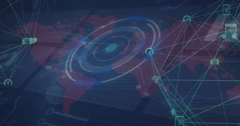 Animation of networks of connections, sc... | Stock Video | Pond5