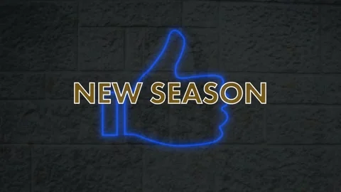 Animation of new season text with icon o... | Stock Video | Pond5