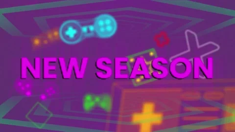 Animation of new season text over game i... | Stock Video | Pond5