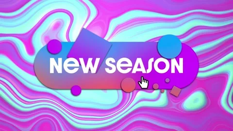 Animation of new season text over pink l... | Stock Video | Pond5