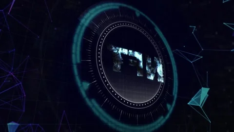 Animation of nft rotating over black bac... | Stock Video | Pond5