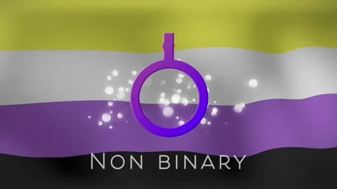 Animation of non binary symbol and dots ... | Stock Video | Pond5