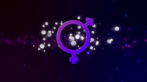 Animation of non binary symbol and dots ... | Stock Video | Pond5