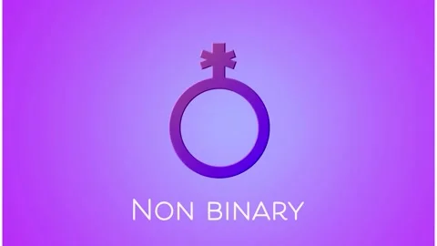 Animation of non binary symbol and text ... | Stock Video | Pond5
