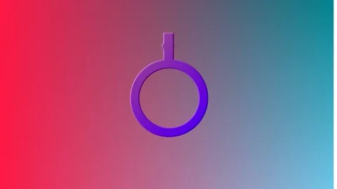 Animation of non binary symbol on blue b... | Stock Video | Pond5