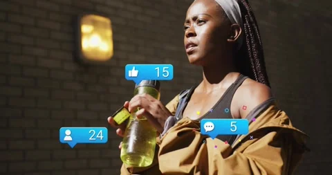 Animation of notification icons with num... | Stock Video | Pond5