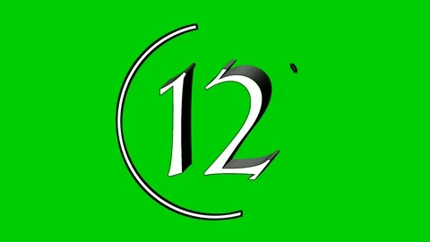 Animation Number twelve 12 cartoon anima... | Stock Video | Pond5