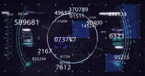 Animation of numbers changing, scope sca... | Stock Video | Pond5