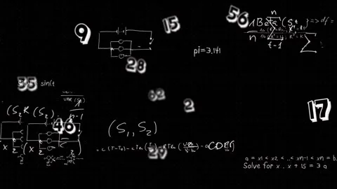 Animation of numbers, circles with mathe... | Stock Video | Pond5