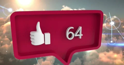 Animation of numbers growing over clouds... | Stock Video | Pond5