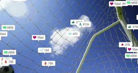 Animation of numbers, icons in notificat... | Stock Video | Pond5