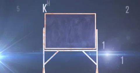 Animation of numbers moving over blackbo... | Stock Video | Pond5