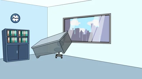 ANIMATION - office, work, room, desk, wi... | Stock Video | Pond5