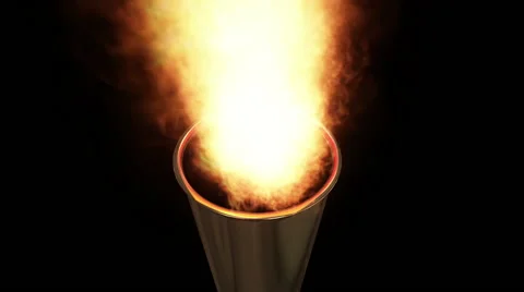 Animation of Olympic torch being torched | Stock Video | Pond5