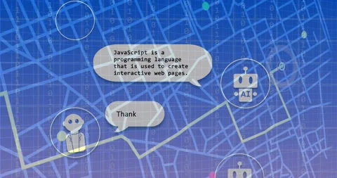 Animation of online ai chat processing o... | Stock Video | Pond5