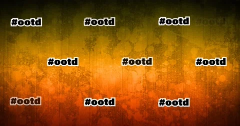 Animation of ootd text repeated on orang... | Stock Video | Pond5
