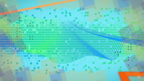 Animation of orange squares moving on bl... | Stock Video | Pond5