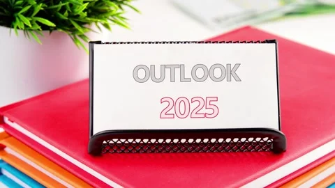 Animation of OUTLOOK 2025 text. | Stock Video | Pond5