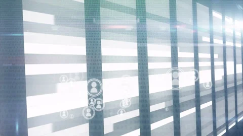 Animation overlaying digital data and us... | Stock Video | Pond5