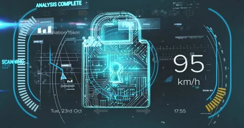 Animation of padlock over changing numbe... | Stock Video | Pond5