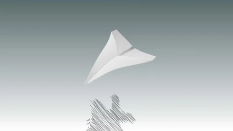 animation of Paper airplane casting a sh... | Stock Video | Pond5