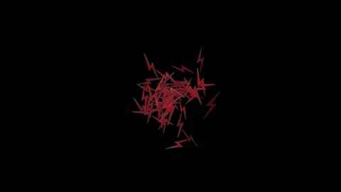 Red Lightning Flash Animation Stock Video Footage | Royalty Free Red ...