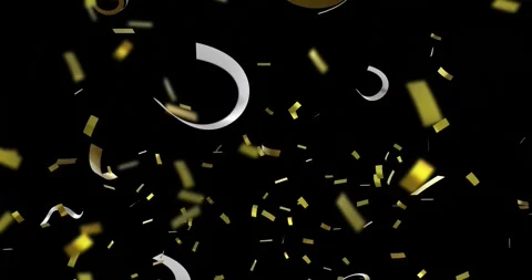 Animation of party streamers and confett... | Stock Video | Pond5