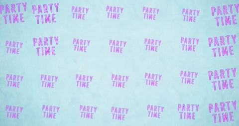 Animation of party time texts over light... | Stock Video | Pond5