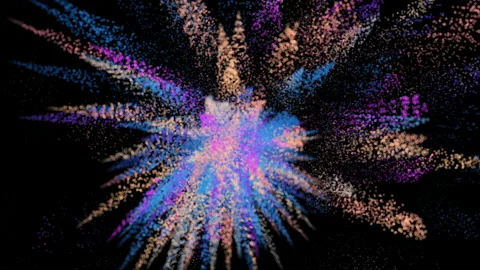 Animation of pastel color powder particl... | Stock Video | Pond5