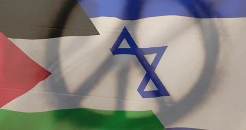 Animation of peace sign over flag of isr... | Stock Video | Pond5