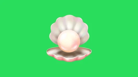 Animation Pearl isolate on green backgro... | Stock Video | Pond5