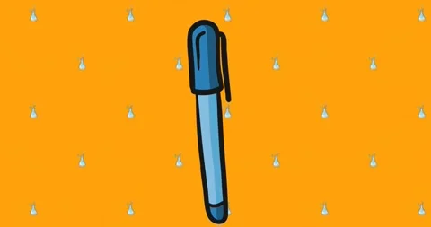 Animation of pen icon over laboratory eq... | Stock Video | Pond5