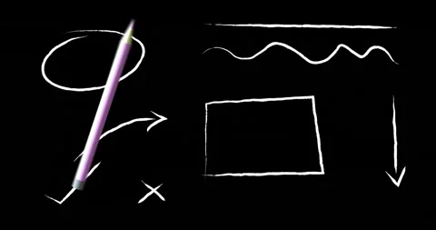 Animation of pencil moving and drawings ... | Stock Video | Pond5