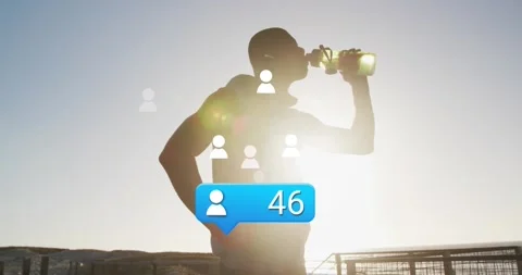 Animation of people icons with numbers o... | Stock Video | Pond5