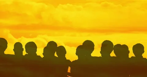 Animation of people shadows on yellow cl... | Stock Video | Pond5