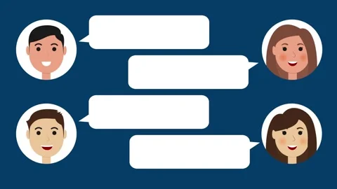 animation of people talking to each othe... | Stock Video | Pond5