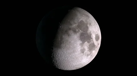 Animation of the phases of the moon over... | Stock Video | Pond5