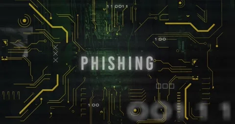 Animation of phishing text and computing... | Stock Video | Pond5