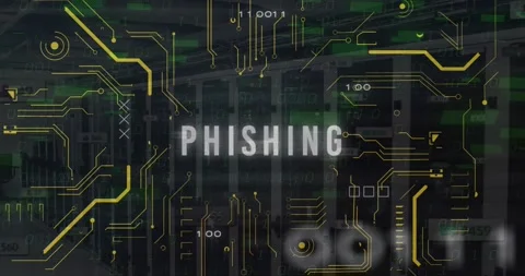 Animation of phishing text in circuit bo... | Stock Video | Pond5