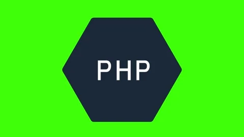 Animation of a PHP icon on a green scree... | Stock Video | Pond5