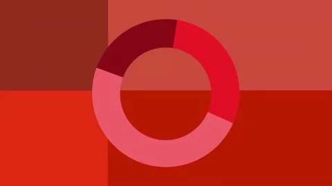 Animation of pie chart processing over r... | Stock Video | Pond5