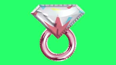 Animation pink balloon ring shape floati... | Stock Video | Pond5